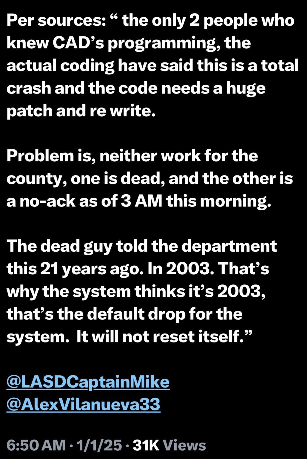 LASD 911 Outage Covered Up? System Crash Left Calls Unanswered, but It ...