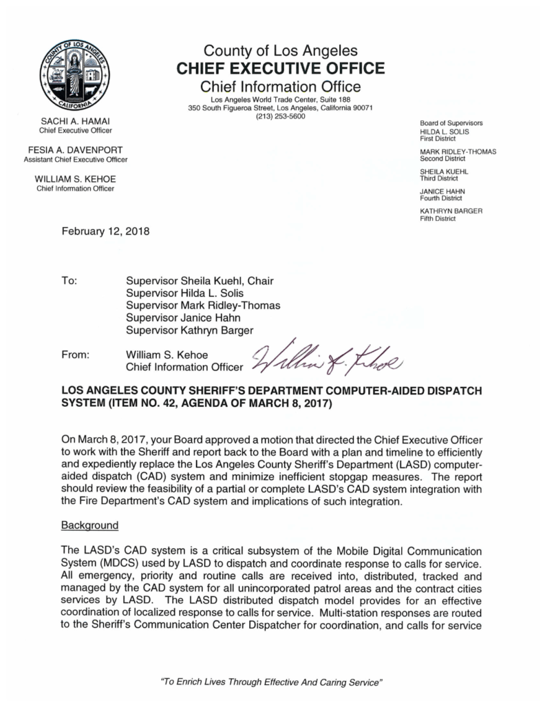 LASD CAD System Failure Who is to Blame? | The Current Report