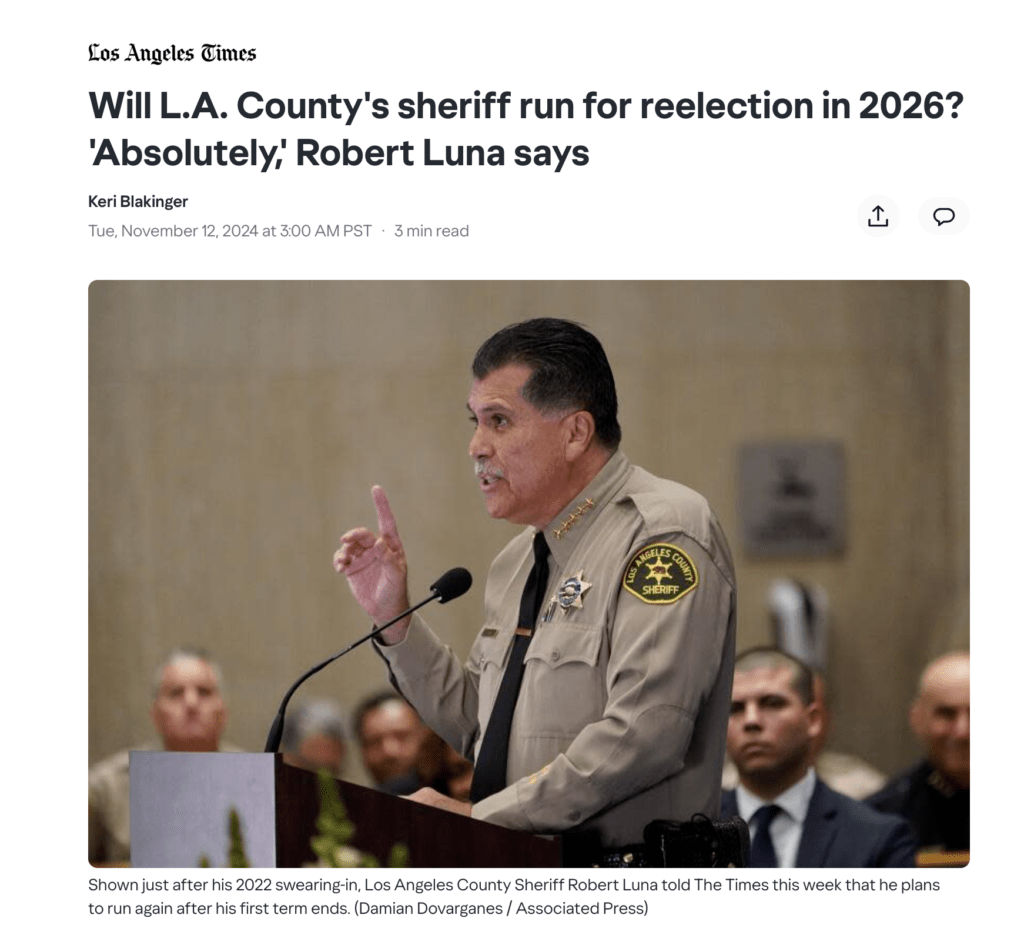 Luna’s Legacy of Lunacy: How Sheriff Robert "Bunker Bob" Luna is Fast ...